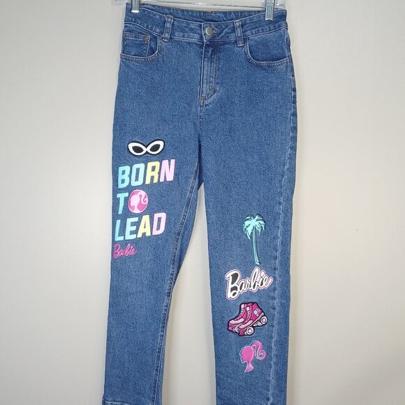 Barbie | Bottoms | Barbie Brand Girls Jeans Decoratedd Like New Size ...